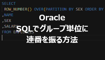 Oracle SQLでグループ単位に連番を振る方法 ROW_NUMBER | ホームページ制作のサカエン Developer's Blog